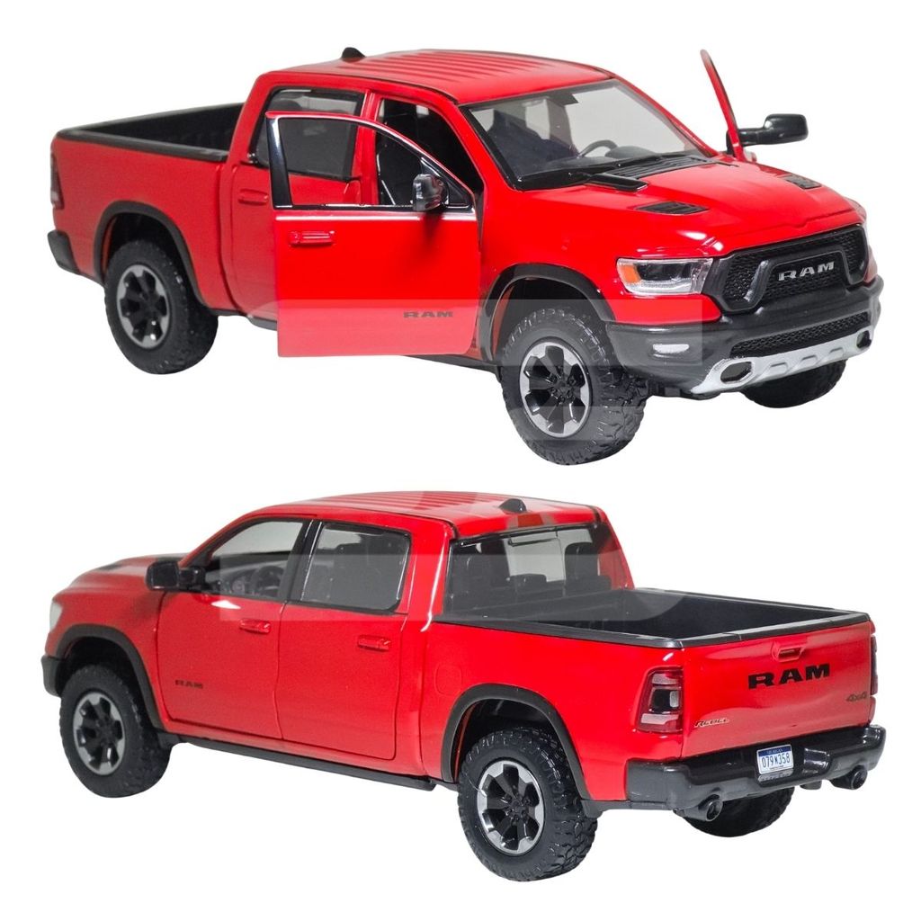 Miniatura De Ferro Dodge Ram 1500 Rebel 2019 1/24 Motor Max | Shopee Brasil