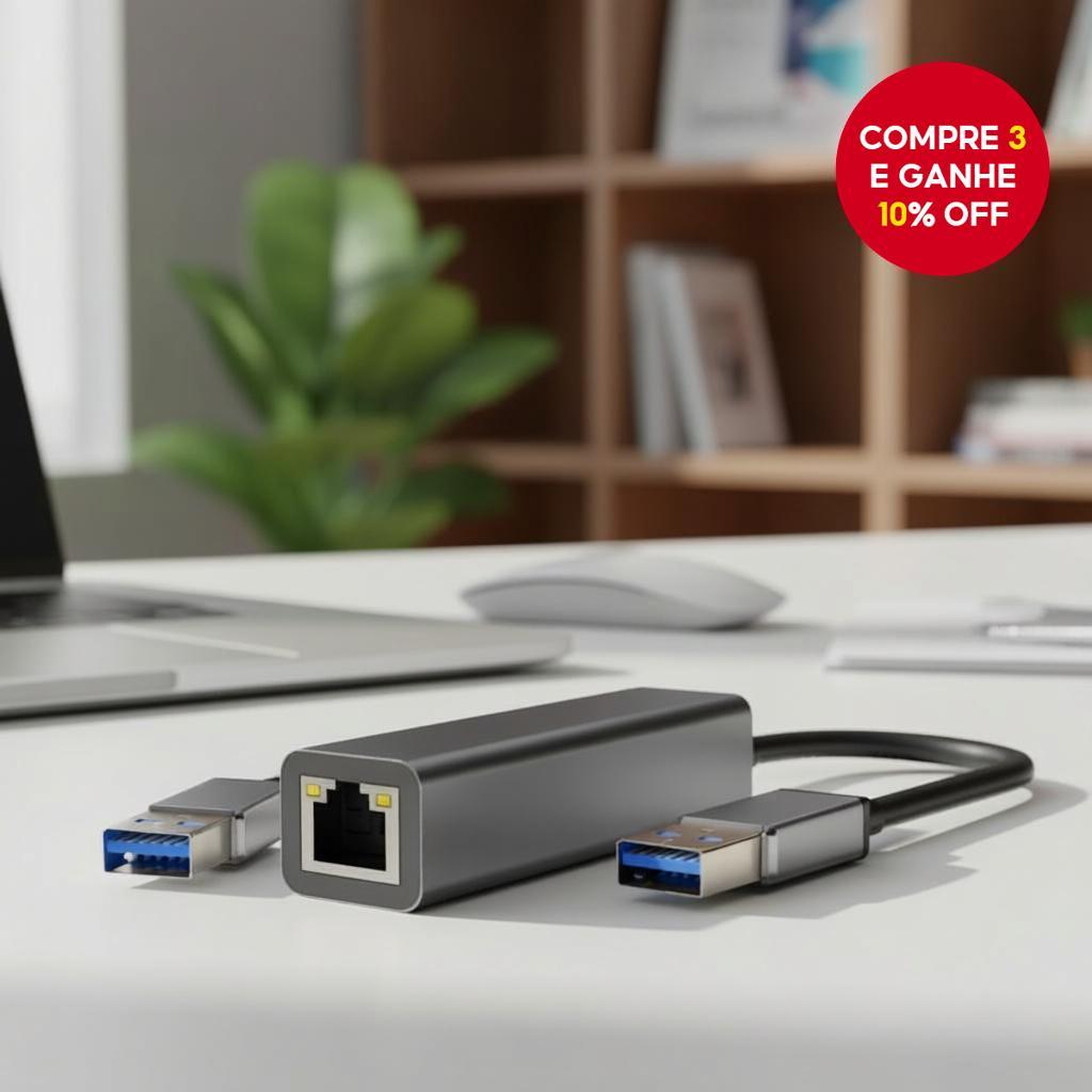 Adaptador USB 3.0 Tipo C para RJ45 Gigabit Ethernet 1000Mbps para ...