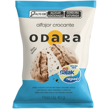 Alfajor Crocante Odara Galak e Negresco | Shopee Brasil