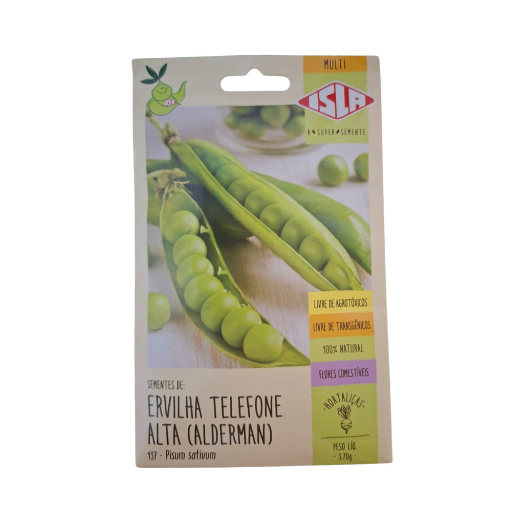 Sementes de Ervilha Telefone Alta (Alderman) 3,7g - Isla | Shopee Brasil