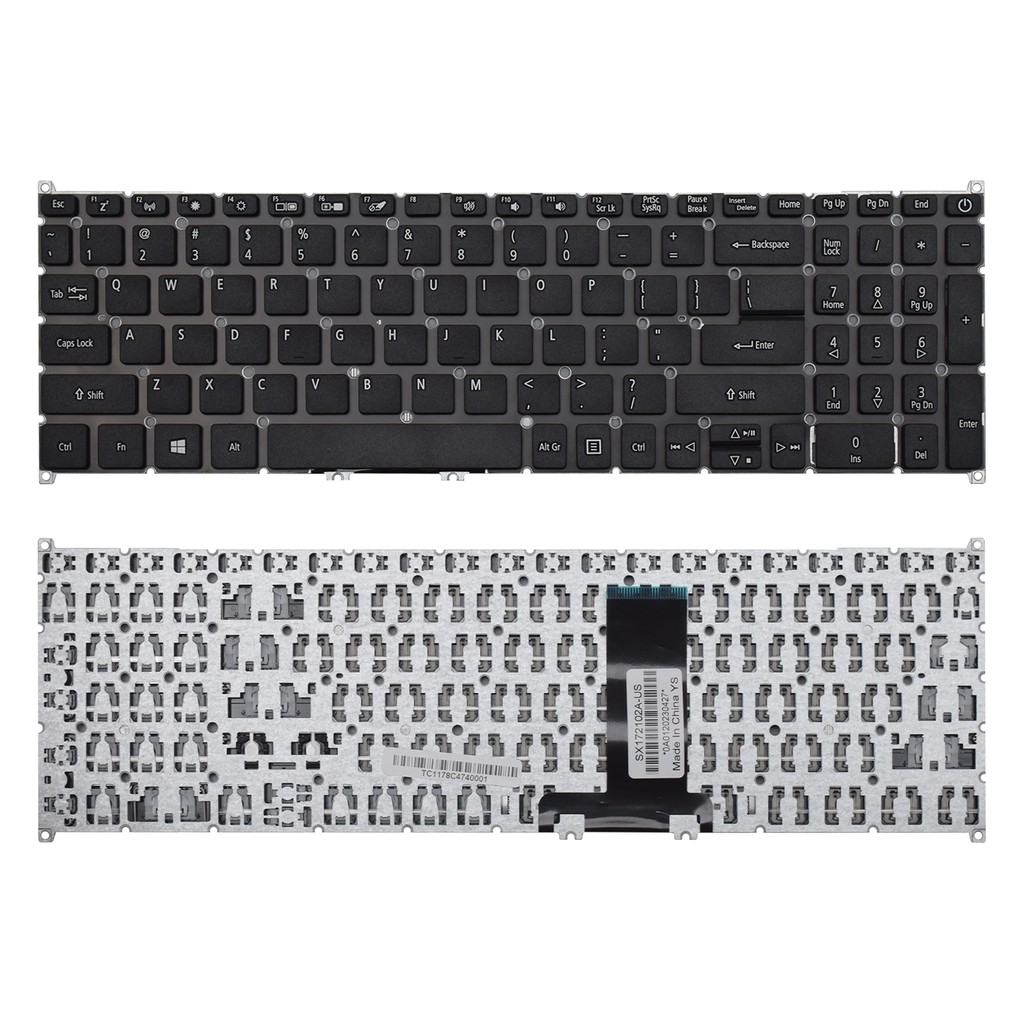 Teclado para Notebook Acer Aspire N19C5 | Preto Inglês US | Shopee Brasil