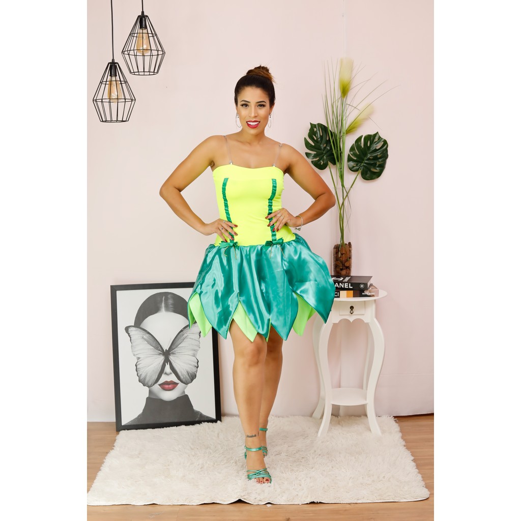 FANTASIA FADA SININHO ADULTO FADINHA TINKER BELL BUTTERFLY BORBOLETA ...