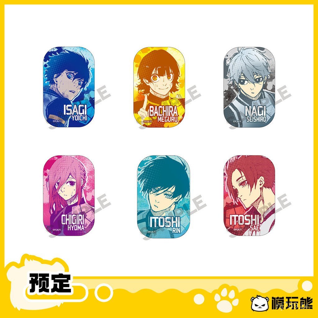 [Model Play Bear] Blue Prison Blue Lock Arte Original Crux Distintivo ...