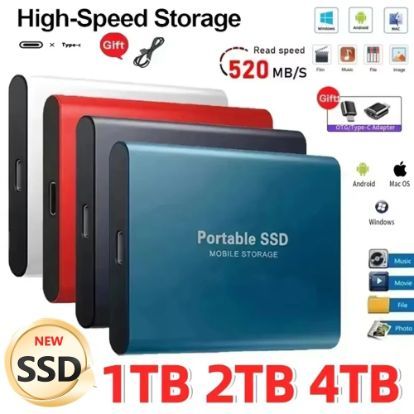 Unidade De Estado Sólido Externa De Alta Velocidade 1TB Portátil SSD ...