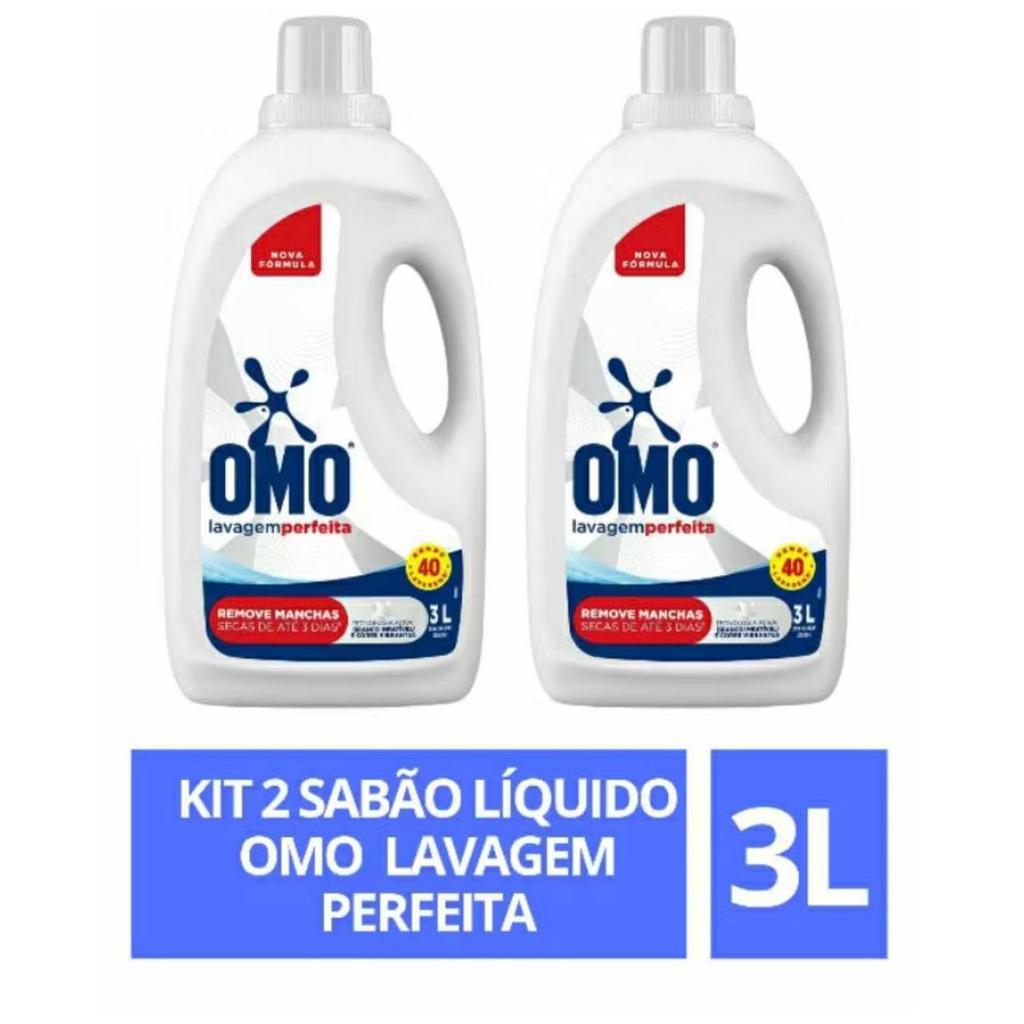 KIT 2 Lava Roupas Liquido Profissional Omo Pro 3L Lavanderia | Shopee ...