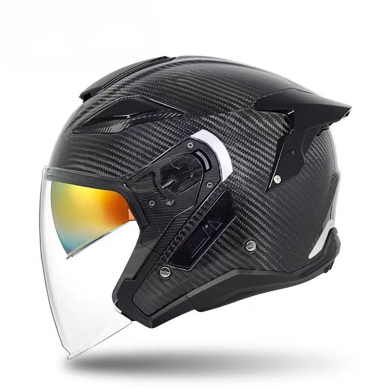 Novo GSB ECE Aprovado Fibra De Carbono Capacete Da Motocicleta Lente ...