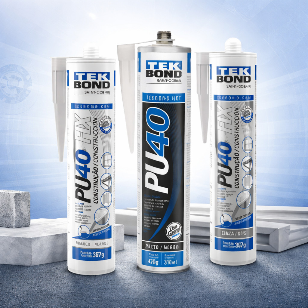 Silicone Pu 40 Fix Construção Calhas Branco Tek Bond | Shopee Brasil