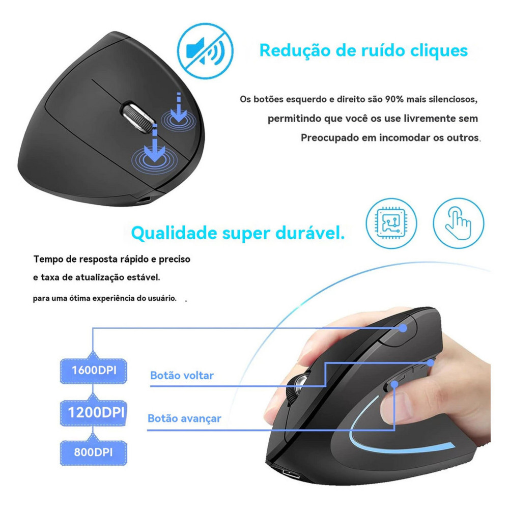Mouse Ergonômico Sem Fio em Oferta | Shopee 2026