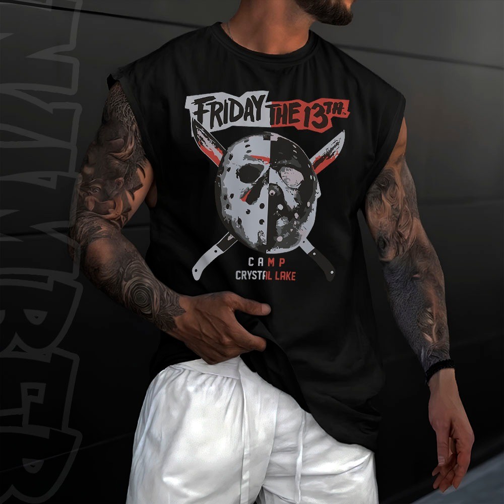 Camiseta regata machao oversized masculino sexta feira 13 jason serra elétrica streetwear em ...