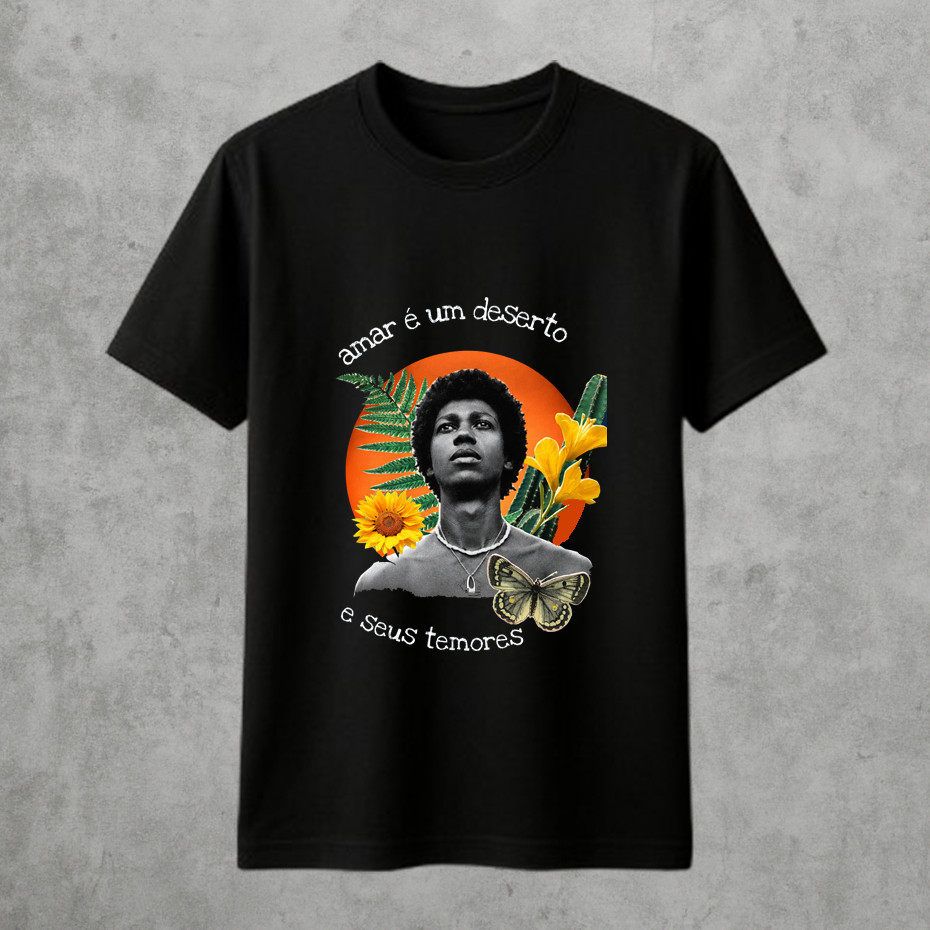 Camiseta Básica Masculina Djavan Cantor MPB Brasil Blusa Feminina Show ...