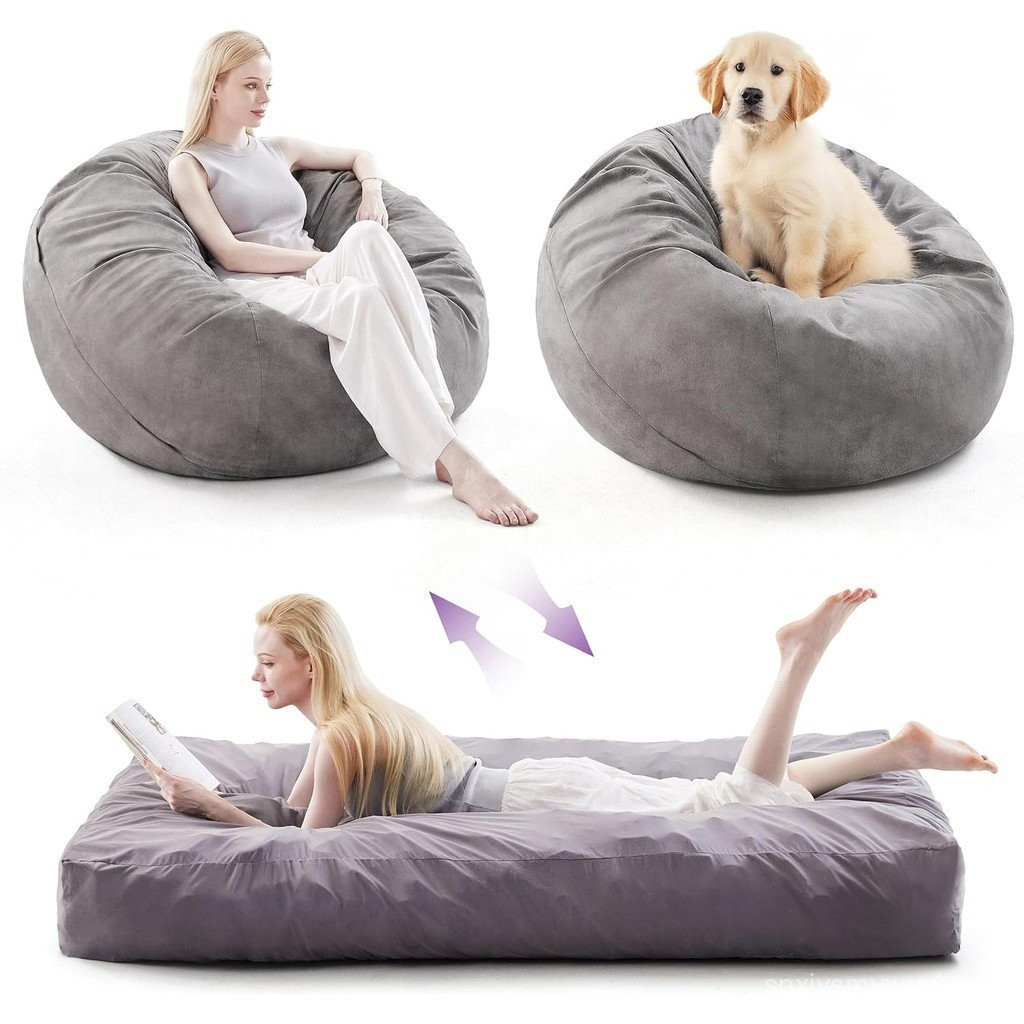 Cadeira de Puff Gigante para Adultos, Cadeiras de Puff Conversíveis em ...