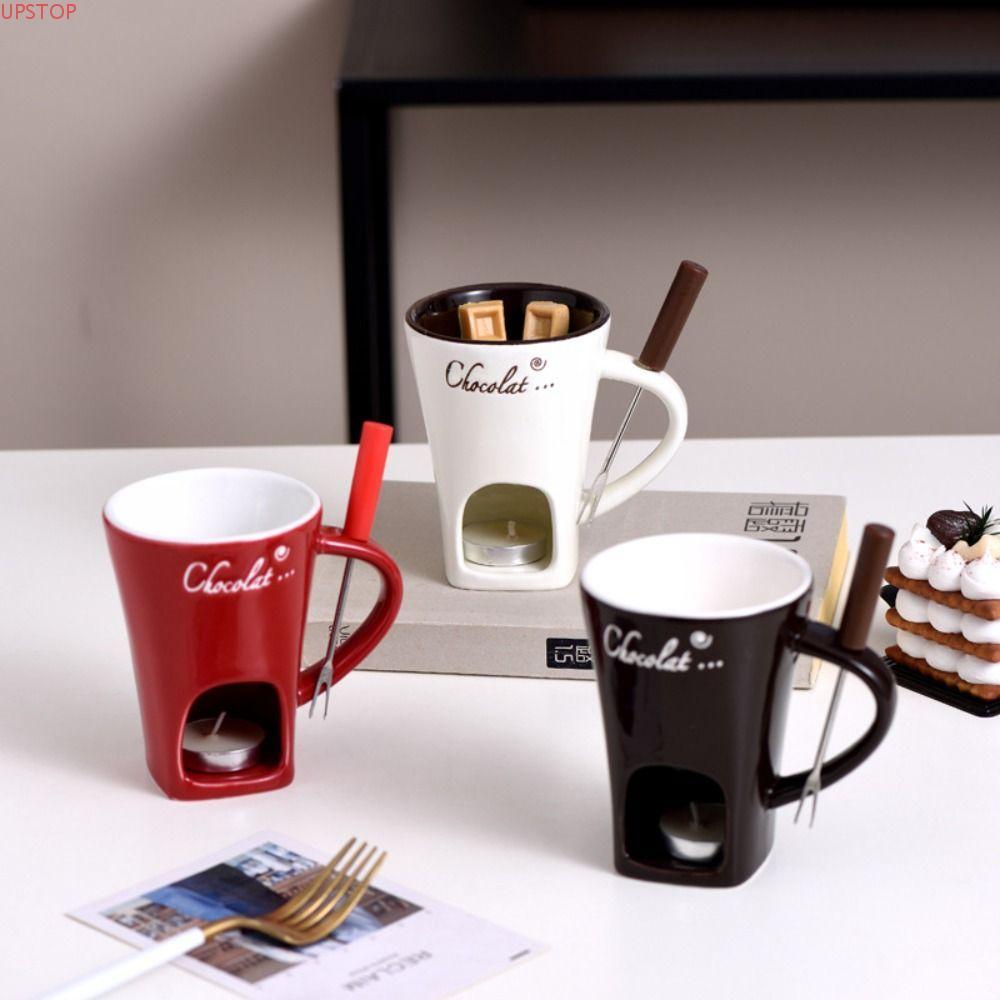 Caneca Para Derreter Chocolate UPSTOP , Com Garfos , Fondue De Em ...