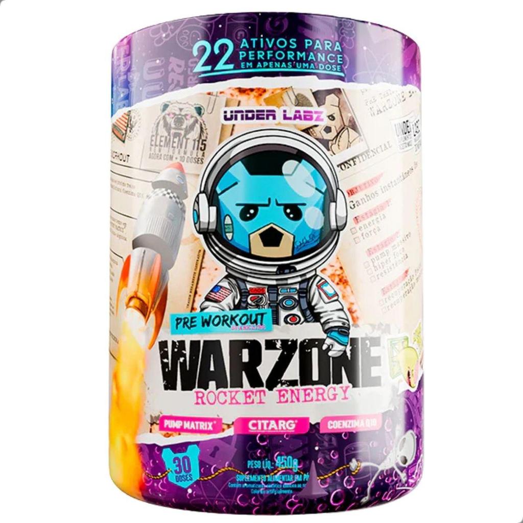 Warzone Rocket Energy Pre Workout Pump Citarg 450g Under Labz | Shopee ...