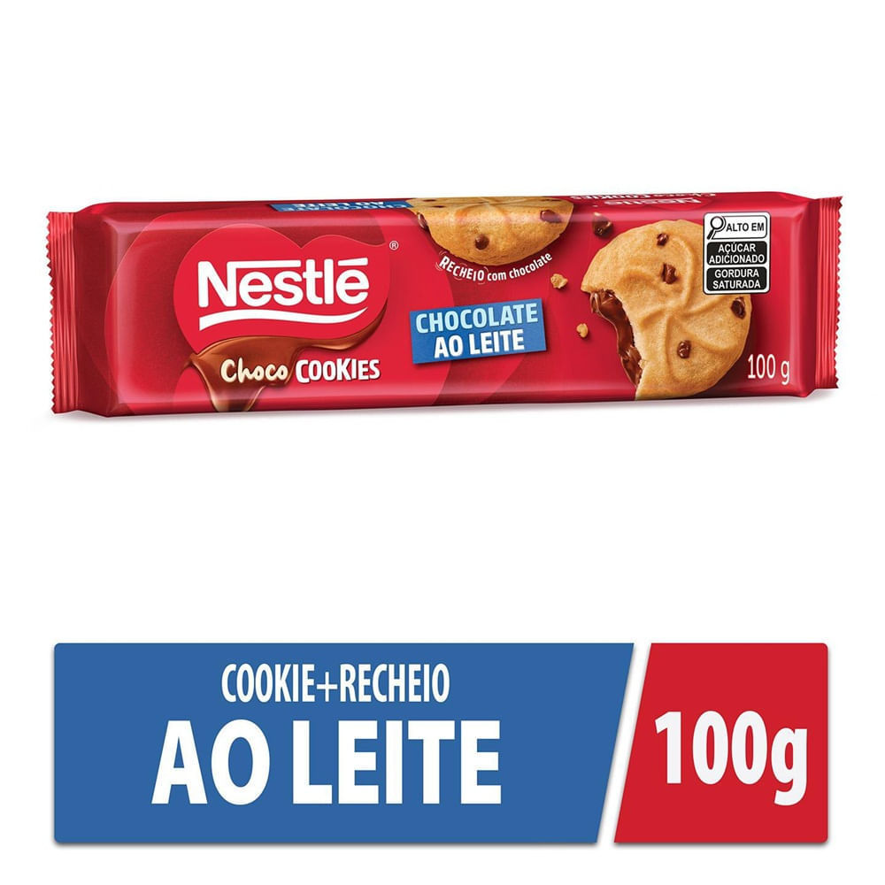Choco Cookies Nestlé Recheado Com Chocolate Ao Leite 100g | Shopee Brasil