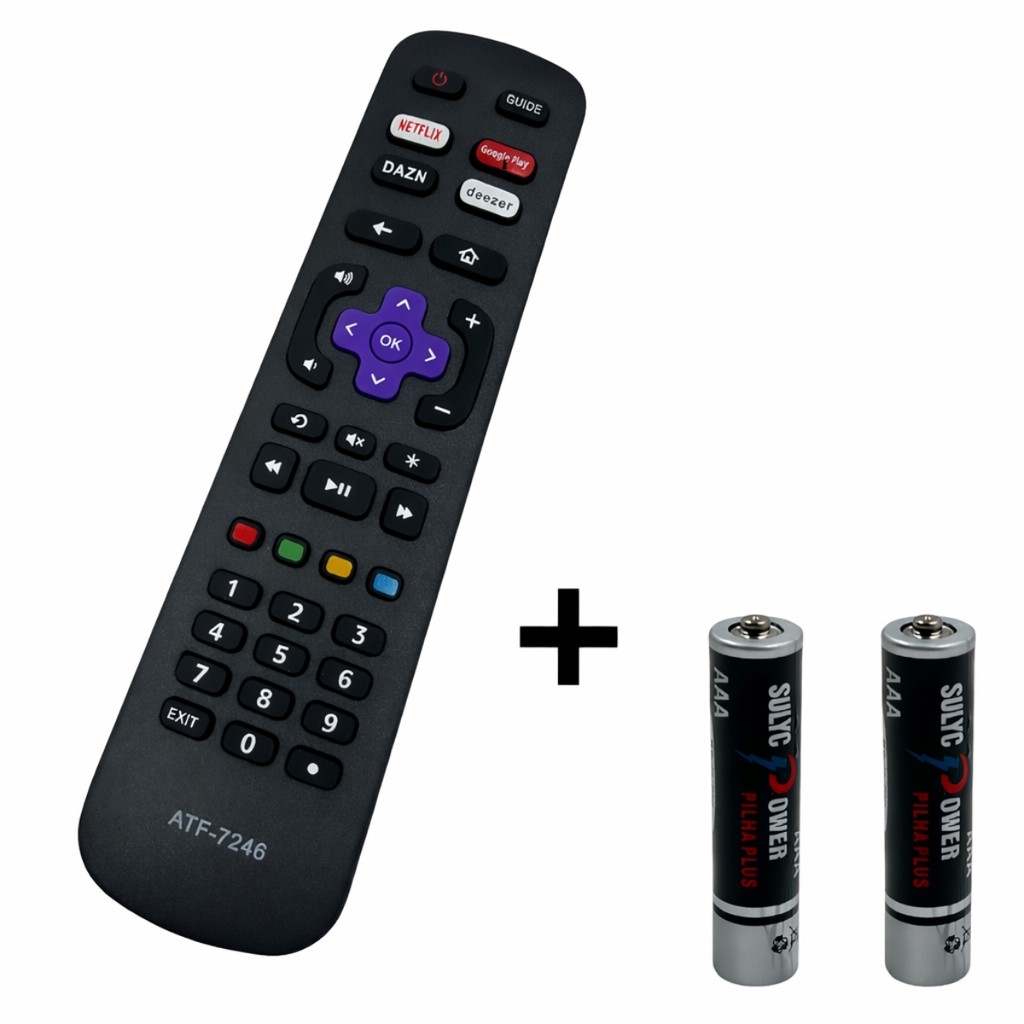 Controle Remoto Para Tv Aoc Smart Roku 32 43 Pol LE 7246 FBG 9091 S5195 ...