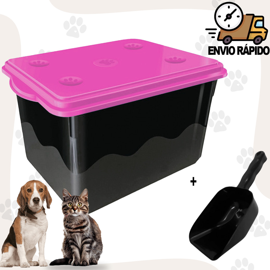 Container Porta Ração Caixa Organizadora Mec Pet Capacidade de 10kg 20L ...