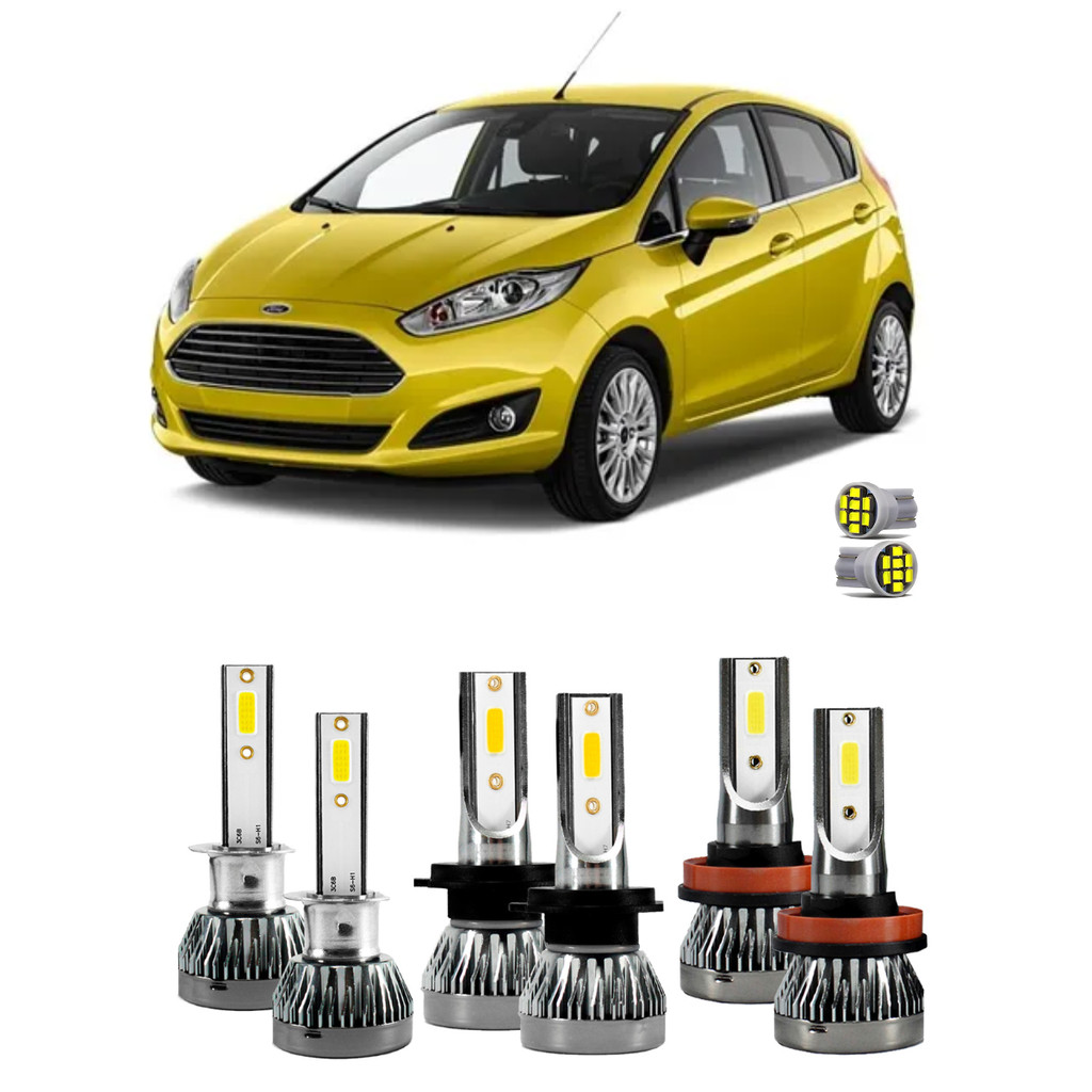 Kit Ultra Nano Led FORD FIESTA 2011 2012 2013 2014 22000 Lúmens 6500k ...