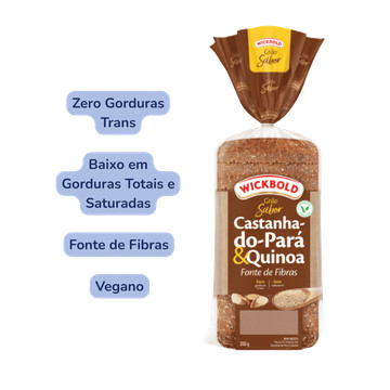 Pão de Forma Castanha do Pará e Quinoa Wickbold | Shopee Brasil