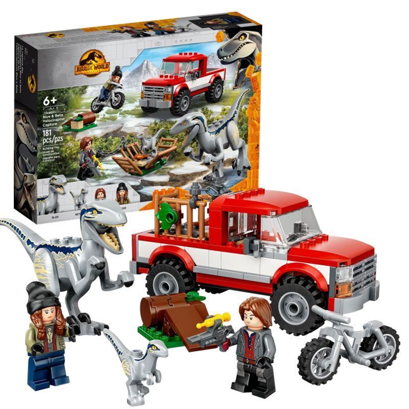 [8] Compatível Lego Dinosaur Jurassic World Catch Velociraptor Plu e ...