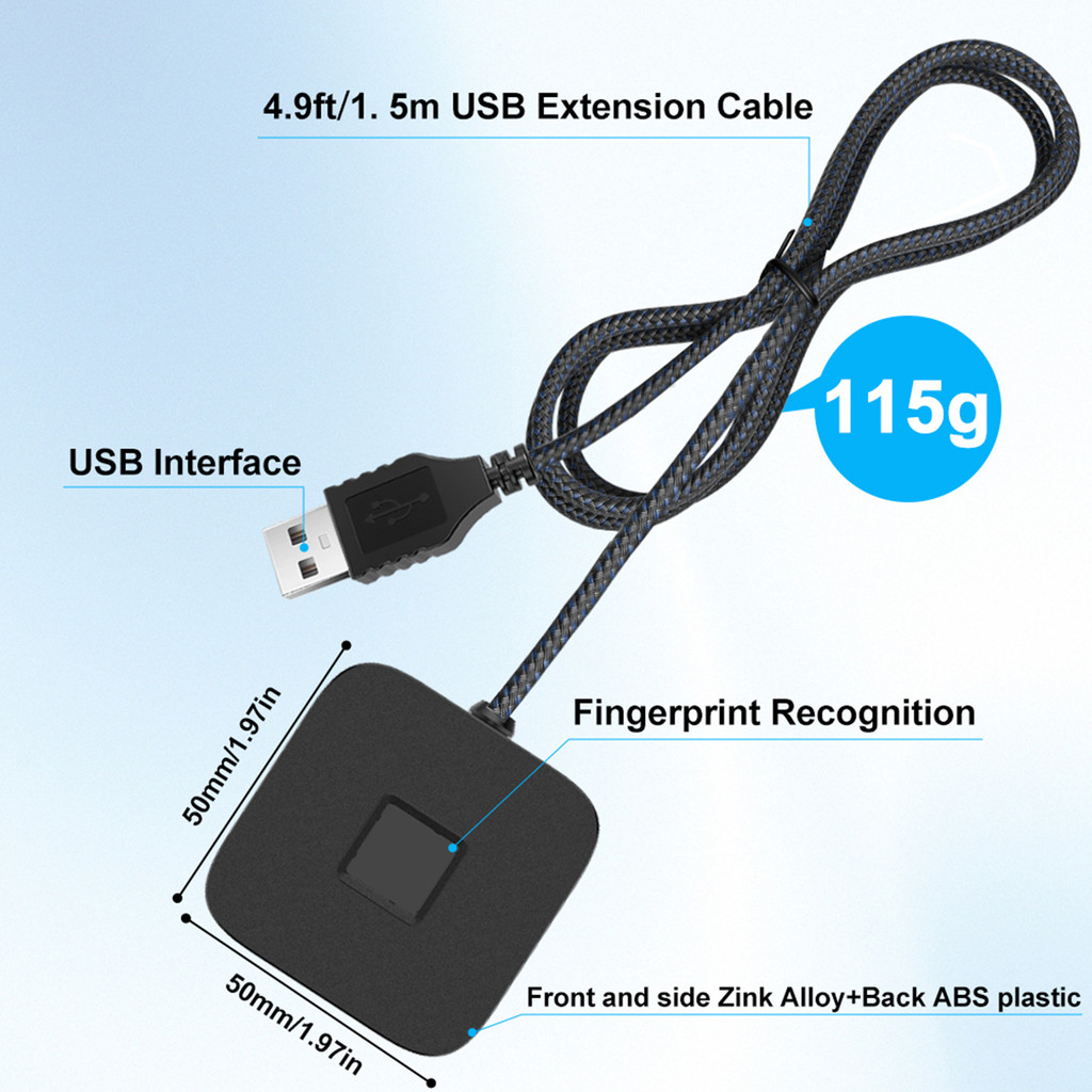 Registrador De Impressão Digital USB Portátil Para Windows 11/10 [kvans ...