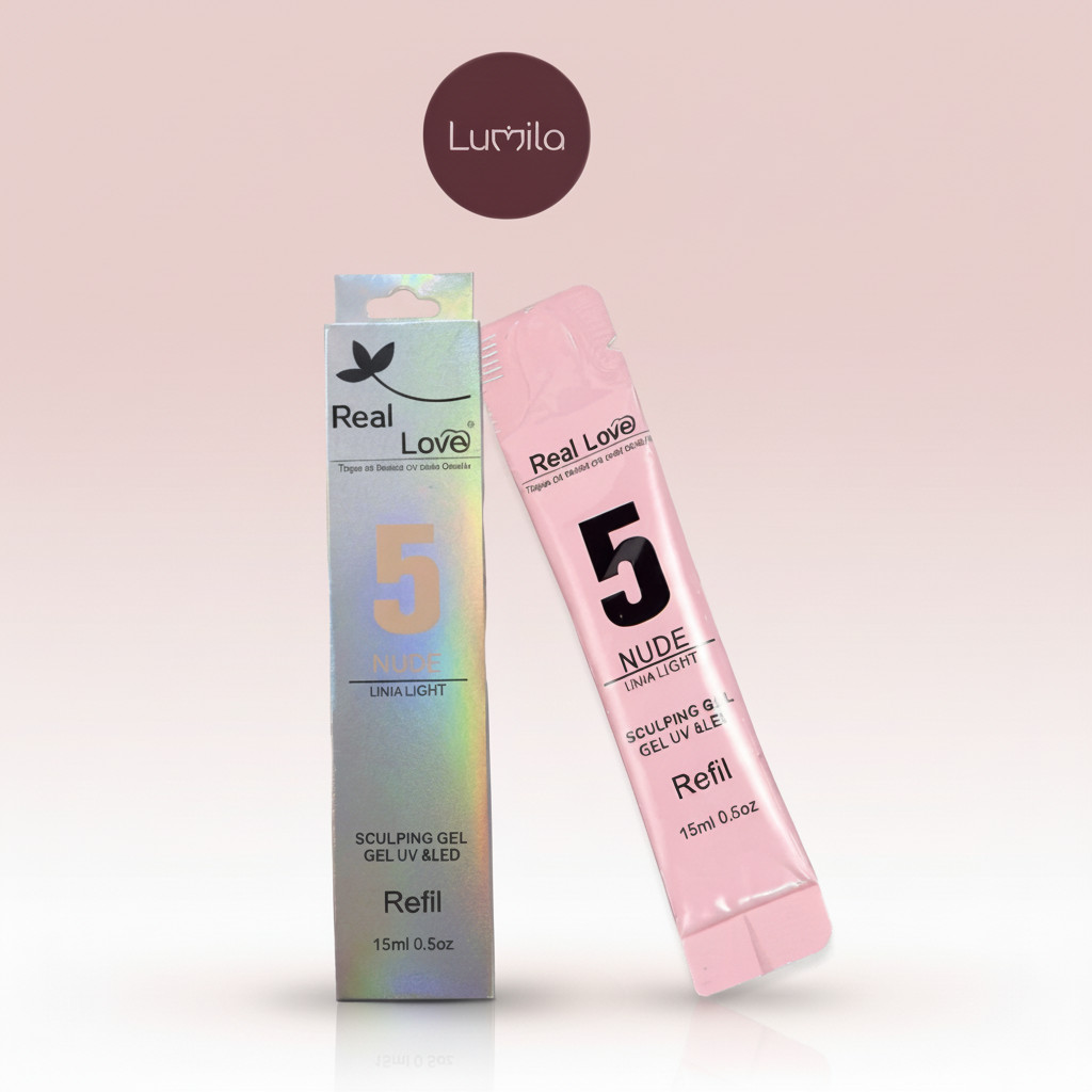 Refil Gel Linha Light 15ml – Real Love Cor 5 Nude Neutro | Gel ...