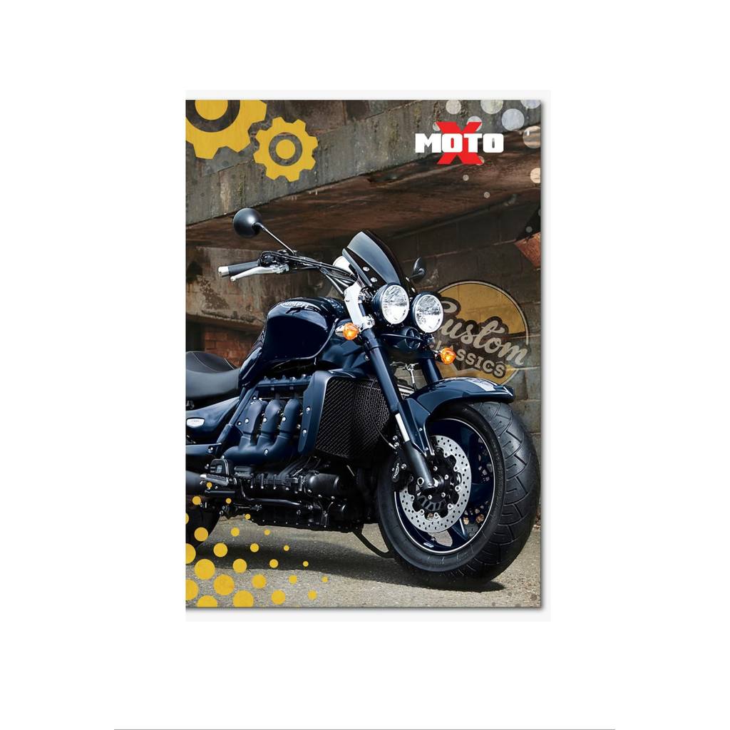 Caderno Maxima Costurado Capa Dura Com Pauta 96 Folhas X-Moto C/5 ...