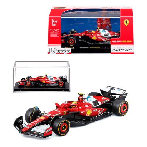 Miniatura F1 Carro Ferrari Sf25 Lewis Hamilton Bburago 1/43 Lewis ...