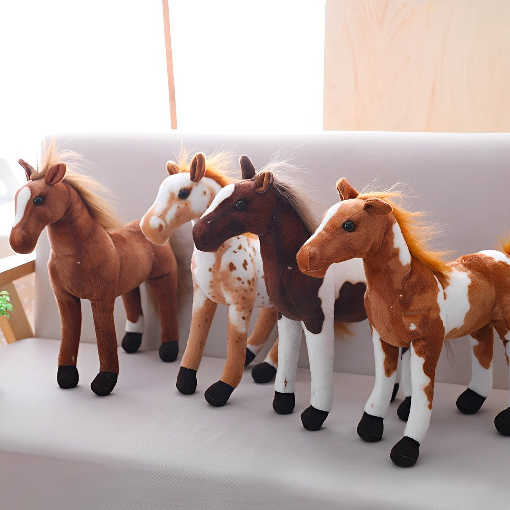 Realistic Horse Stuffed Toy , Simulação De Pelúcia De Cavalo Brinquedos ...