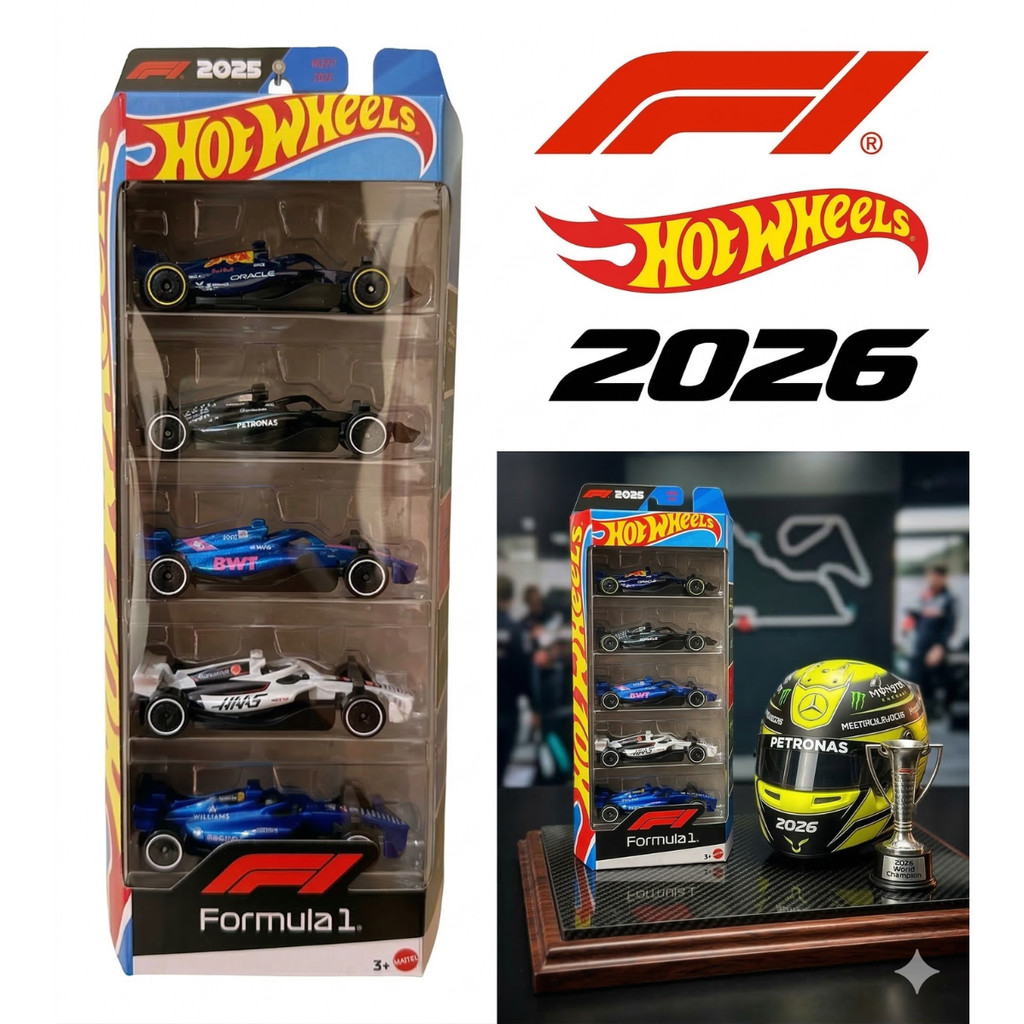 Hot Wheels Basic Car Pack 5 Formula 1 Mattel JNL11 | Shopee Brasil
