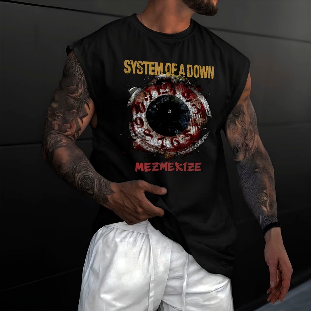 Camiseta regata machao oversized banda de rock system of a down album ...