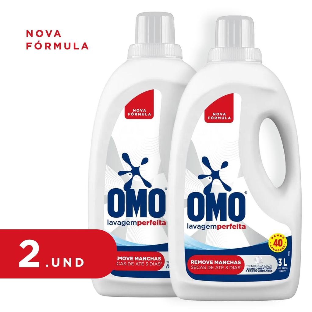Kit 2 Sabão Líquido OMO PRO Puro Cuidado 3 Litros | Shopee Brasil
