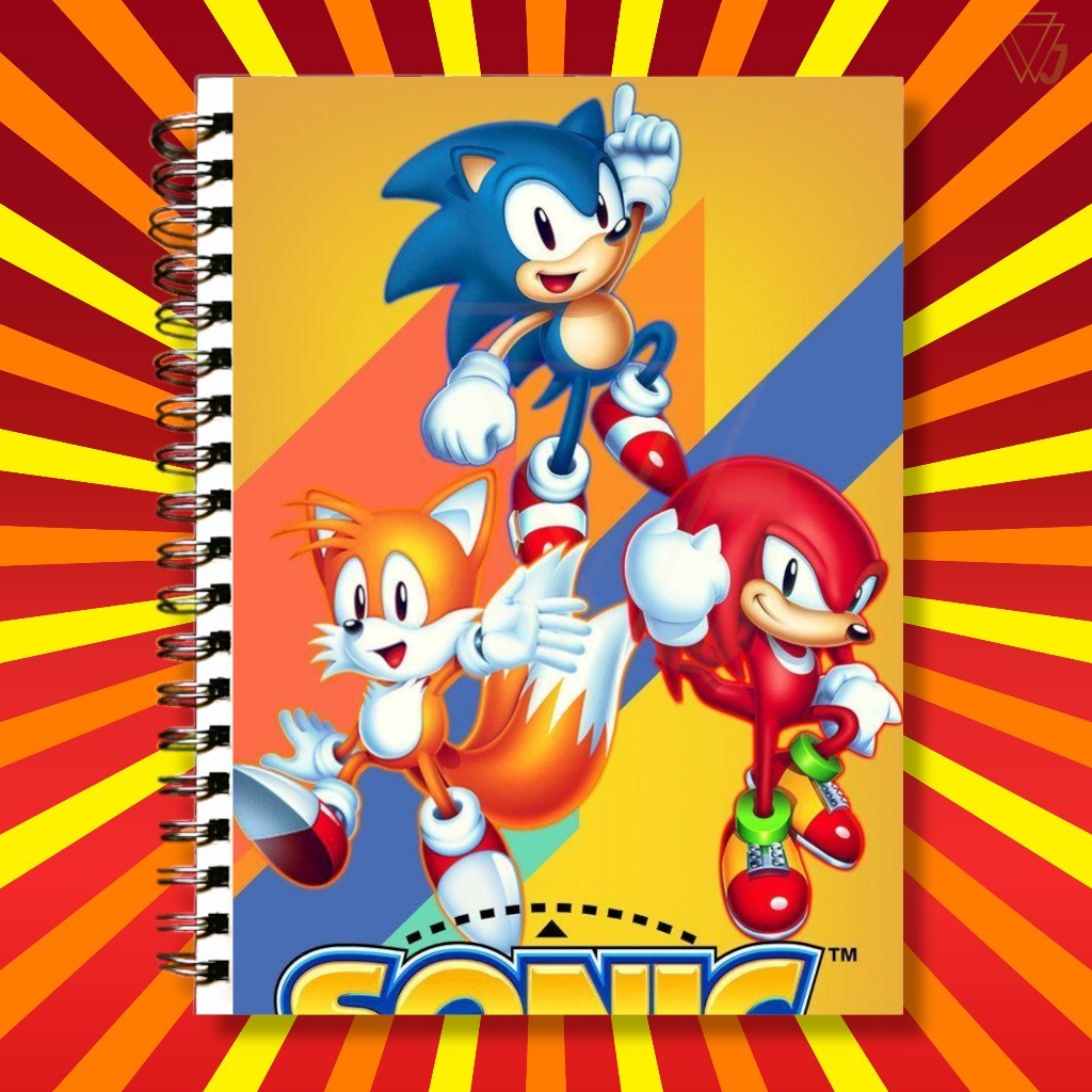 Adesivo Para Capa de Caderno Sonic Game Friends Excelente Qualidade ...