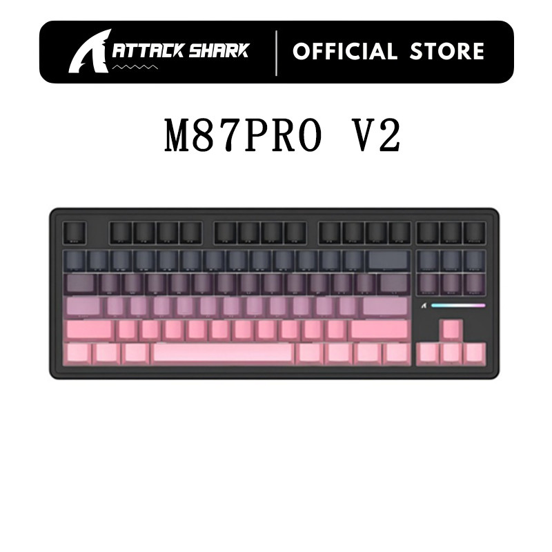 Attack Shark M87 Pro V2 Mecânico Tri-mode Teclado Para Jogos Sem Fio ...