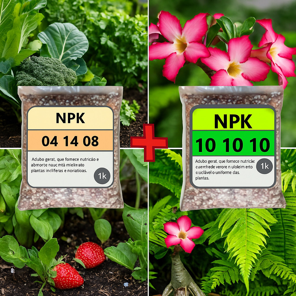Kit adubo NPK 101010 + NPK 041408 Enraizamento, Floração e Nutrição ...