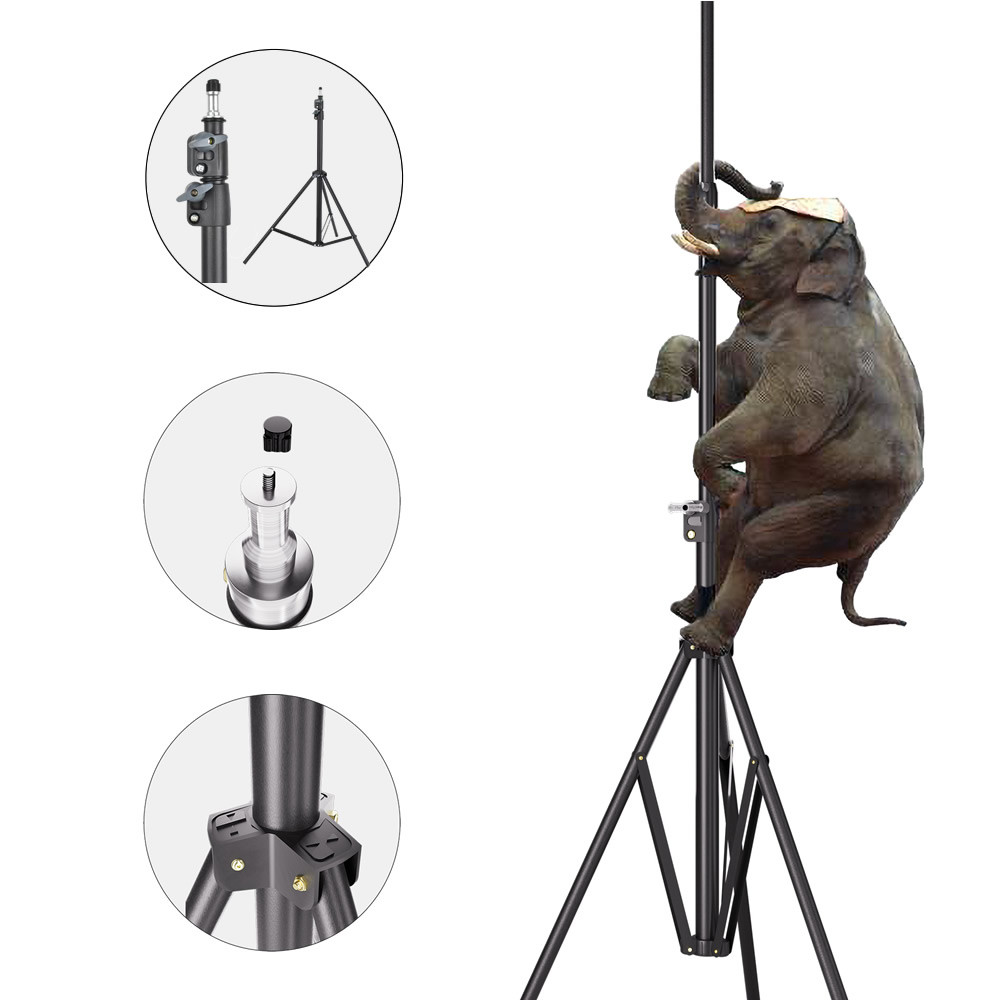 TRIPÉ PARA ILUMINAÇÃO FOTOGRÁFICA RING LIGHT LED SOFTBOX ETC ATÉ 2,80M ...