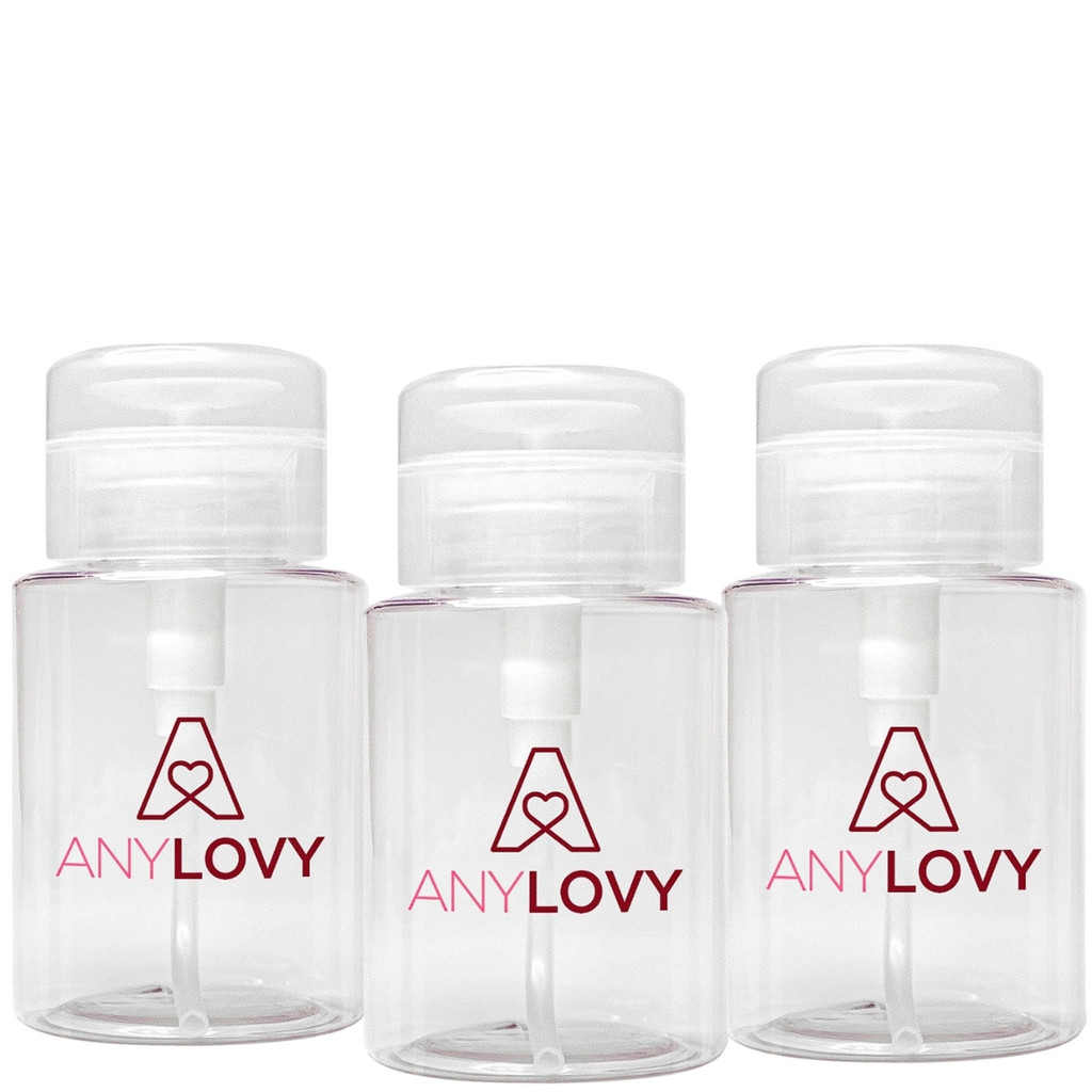 kit 3 Dosador Porta Acetona e Cosméticos Anylovy Transparente 150 Ml ...