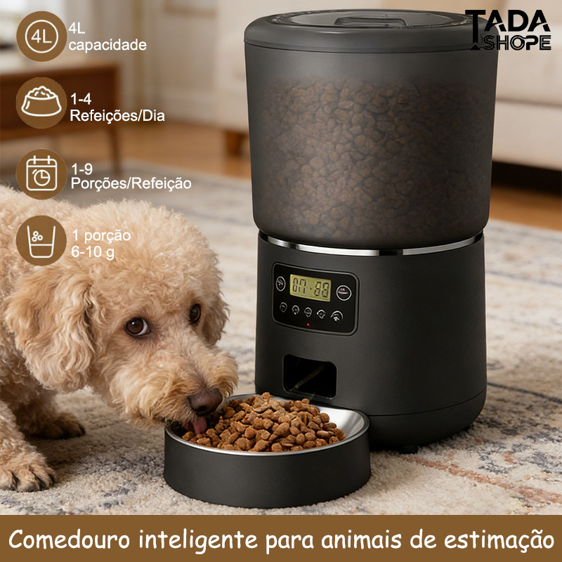 Alimentador Automático Inteligente para Cães com App Wi-Fi: Dispensador ...
