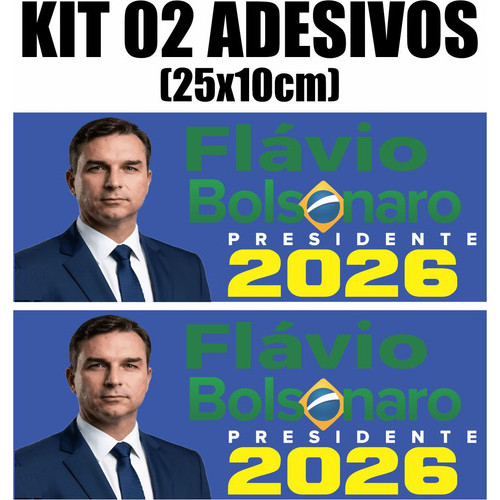 Kit 02 Adesivos Flávio Bolsonaro Presidente 2026 | Shopee Brasil