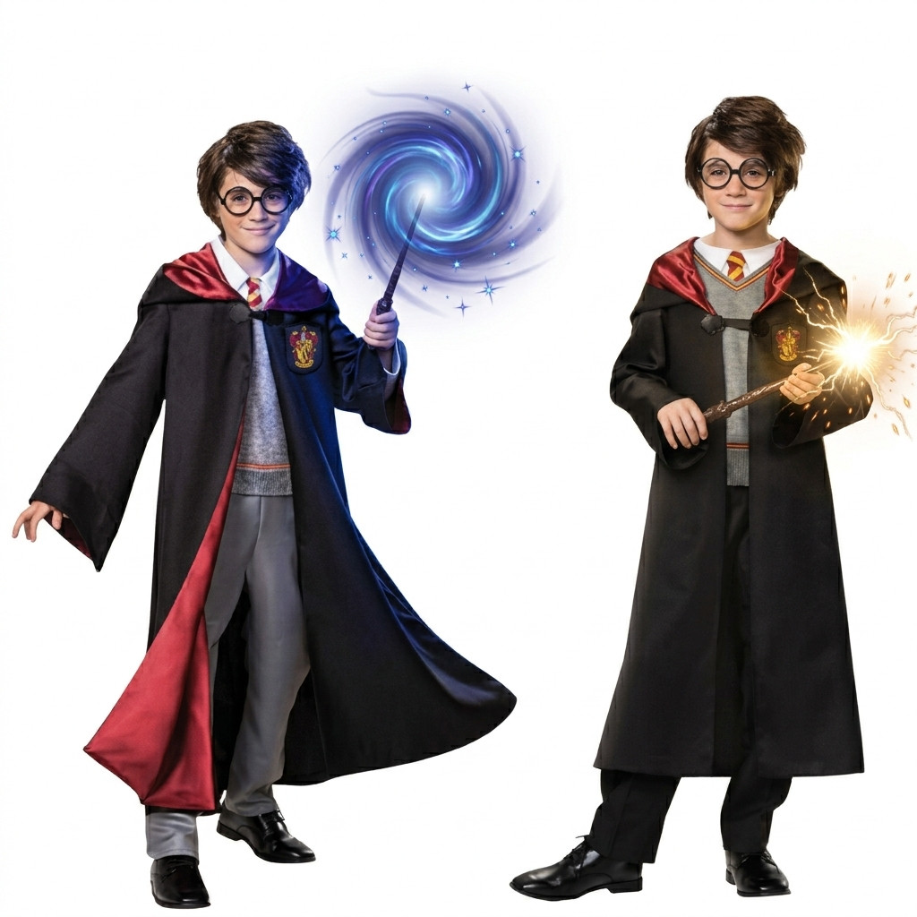 Fantasia Harry Potter Grifinória Com Óculos Varinha Infantil Carnaval ...