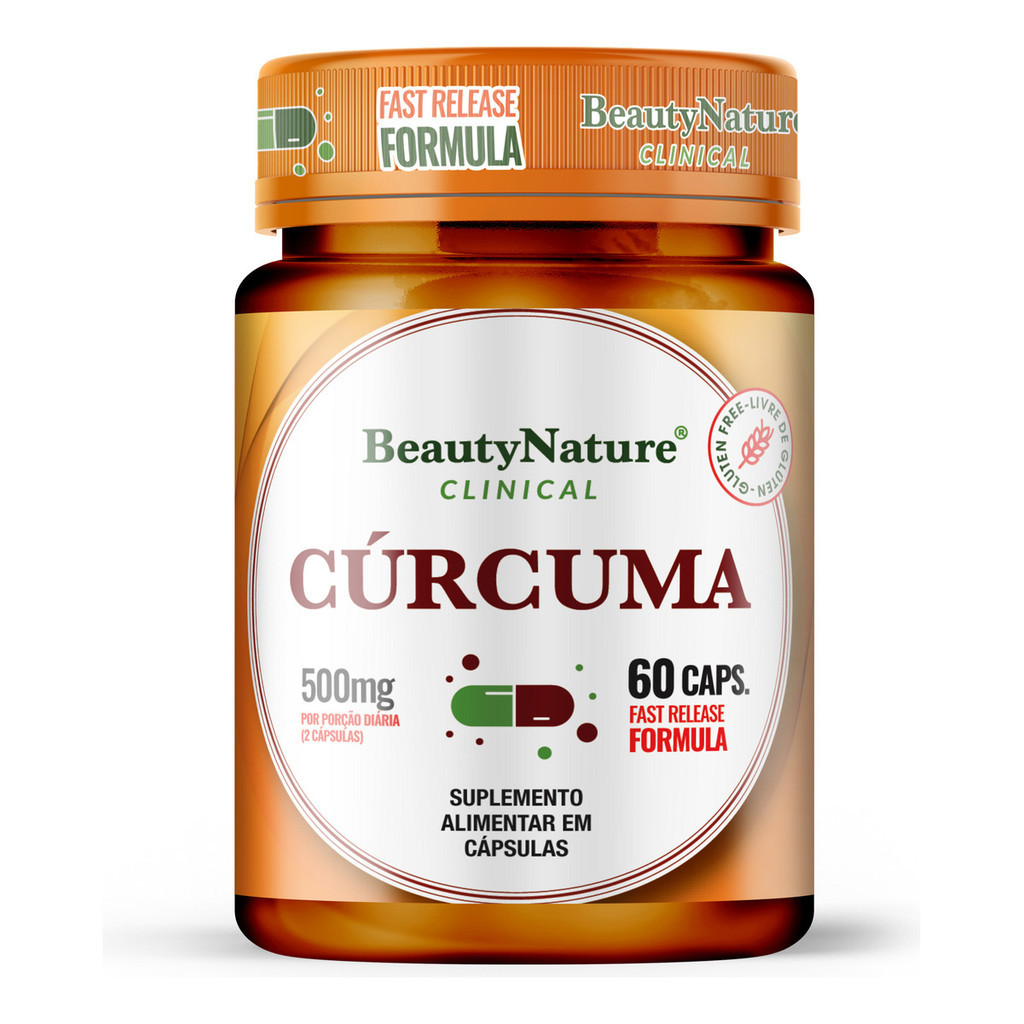 Cúrcuma 500mg 60 Caps. Beauty Nature Sem Sabor | Shopee Brasil