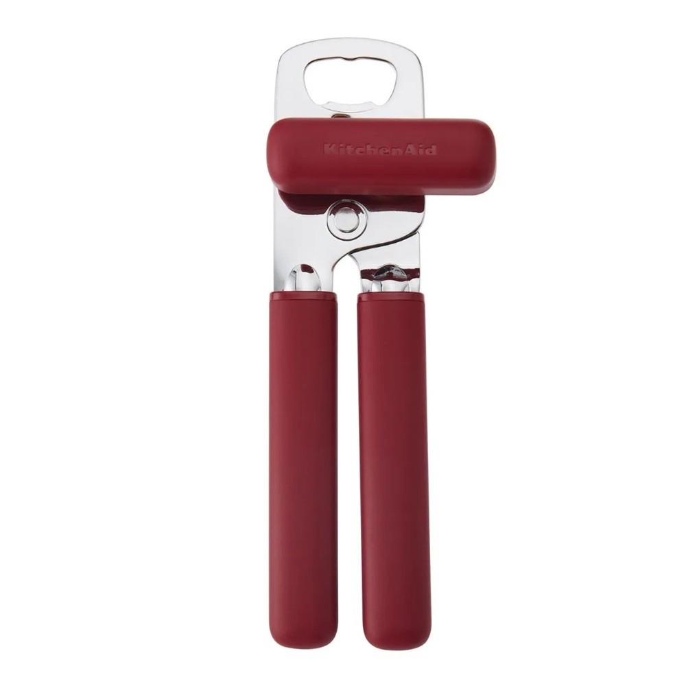 ABRIDOR DE LATAS E GARRAFAS KITCHENAID 22CM EM AÇO INOX VERMELHO ...