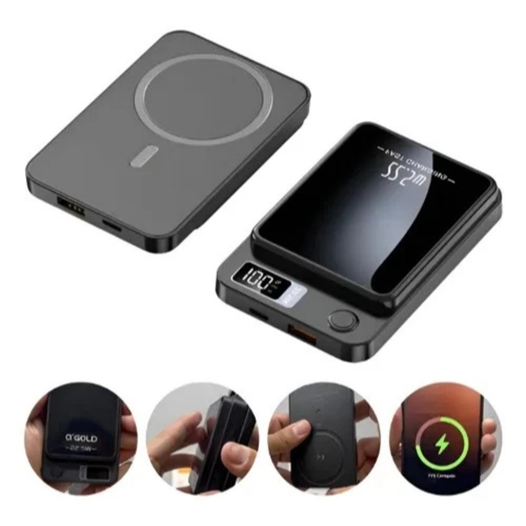 2 EM 1 Carregador Portátil 10000mAh 22.5W Super carregamento rápido ...