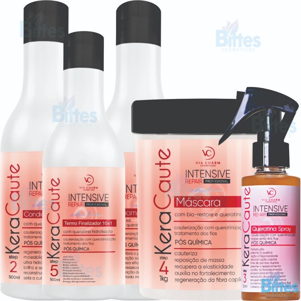 KIT KERA CAUTE VC COSMÉTICOS CAUTERIZAÇÃO E QUERATINIZAÇÃO QUERATINA ...