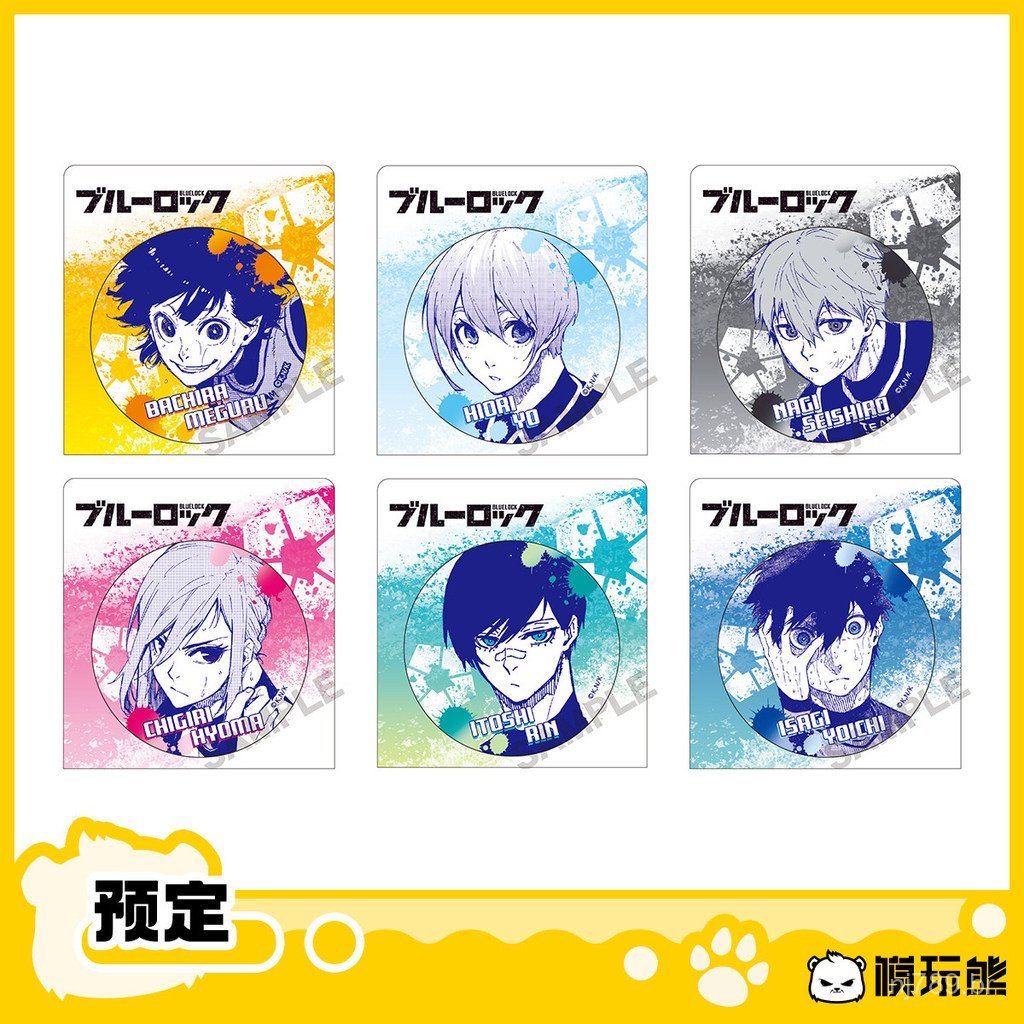 [Model Play Bear] Blue Prison Blue Lock Arte Original Crux Distintivo ...