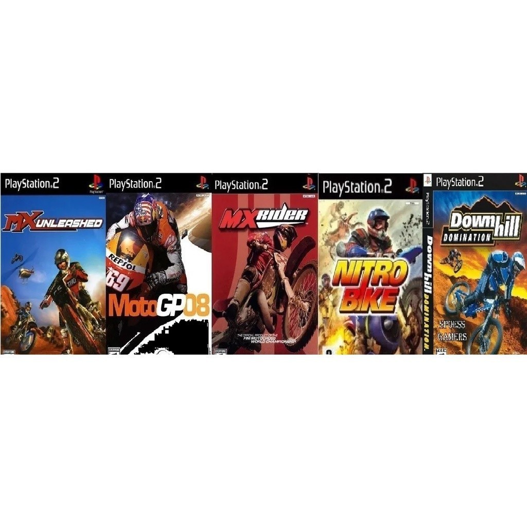 Ps2 5 Jogos Mx Unleashed Moto Gp Mx Rider Nitro Bike Downhill Moto ...