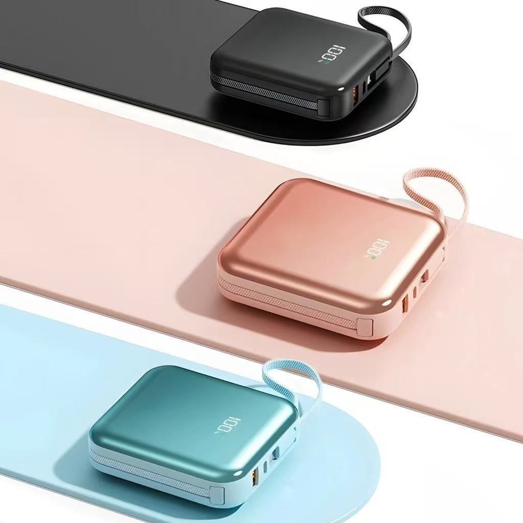 Mini power bank portátil 20.000 mAh com IOS e cabo Tipo C MUNDO ...