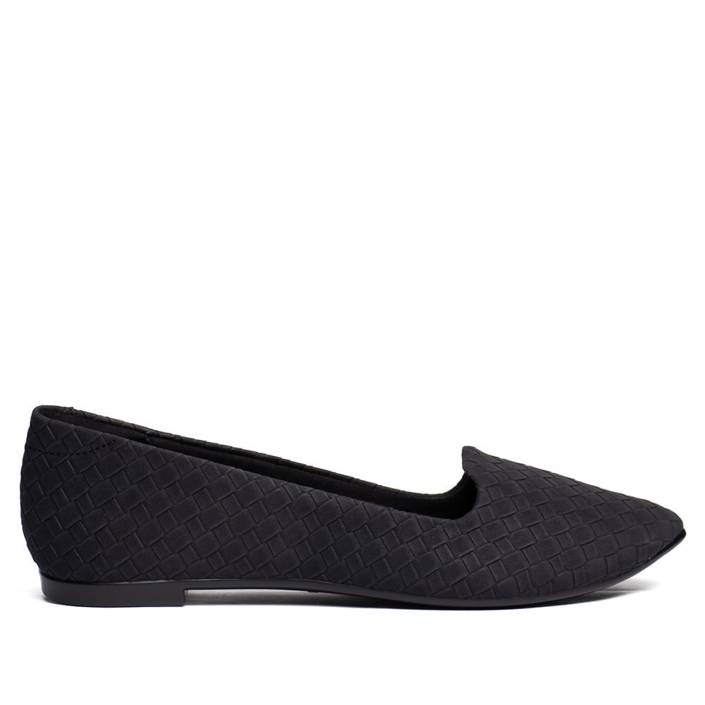 Sapatilha Feminina Moleca Napa Tressê Preto | Shopee Brasil