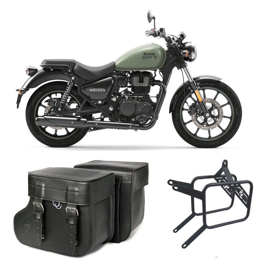 Alforge Lateral Botinha 26l Liso Afastador Royal Enfield Meteor 350 ...