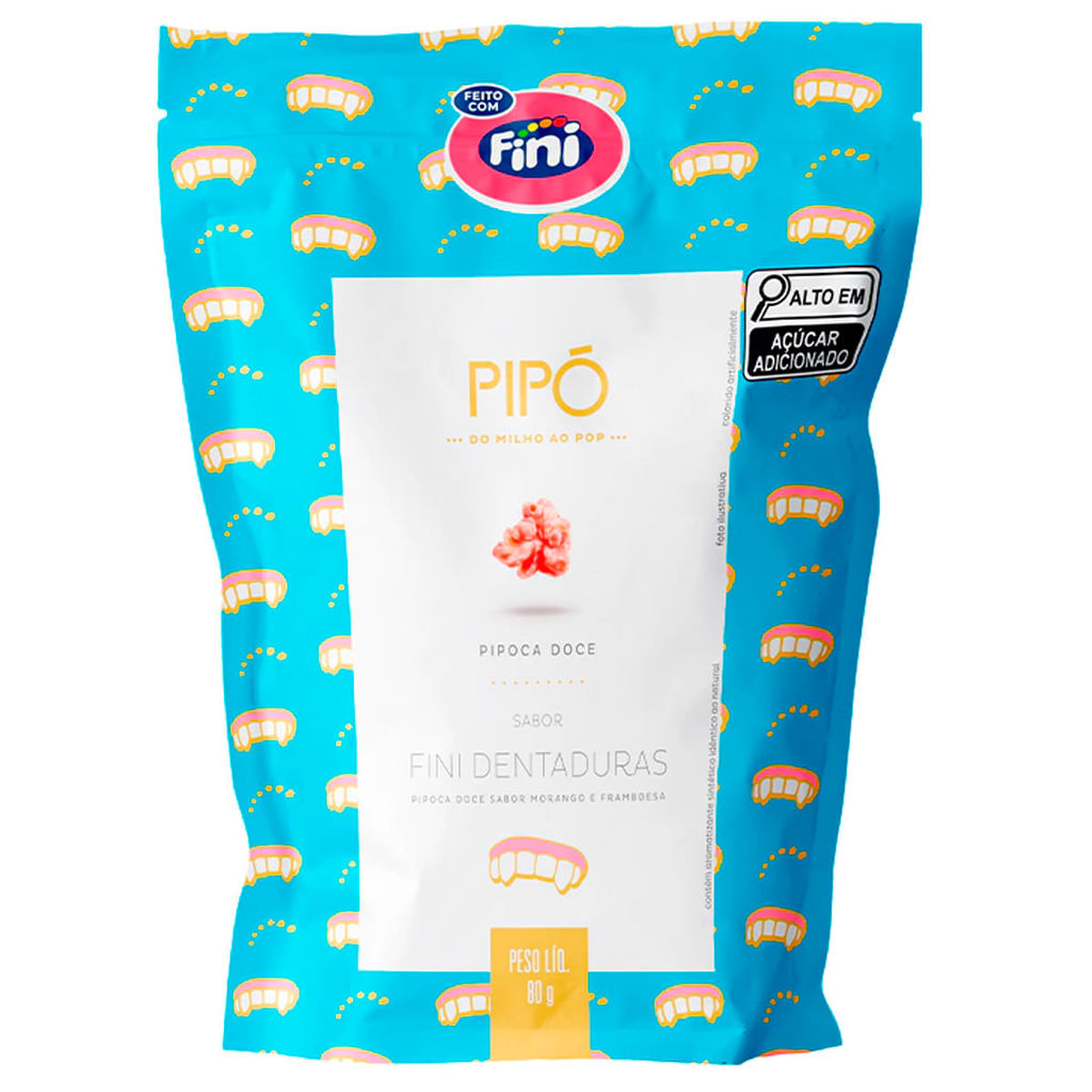 Pipoca Gourmet Pipó Sabor Fini Dentaduras 80g | Shopee Brasil