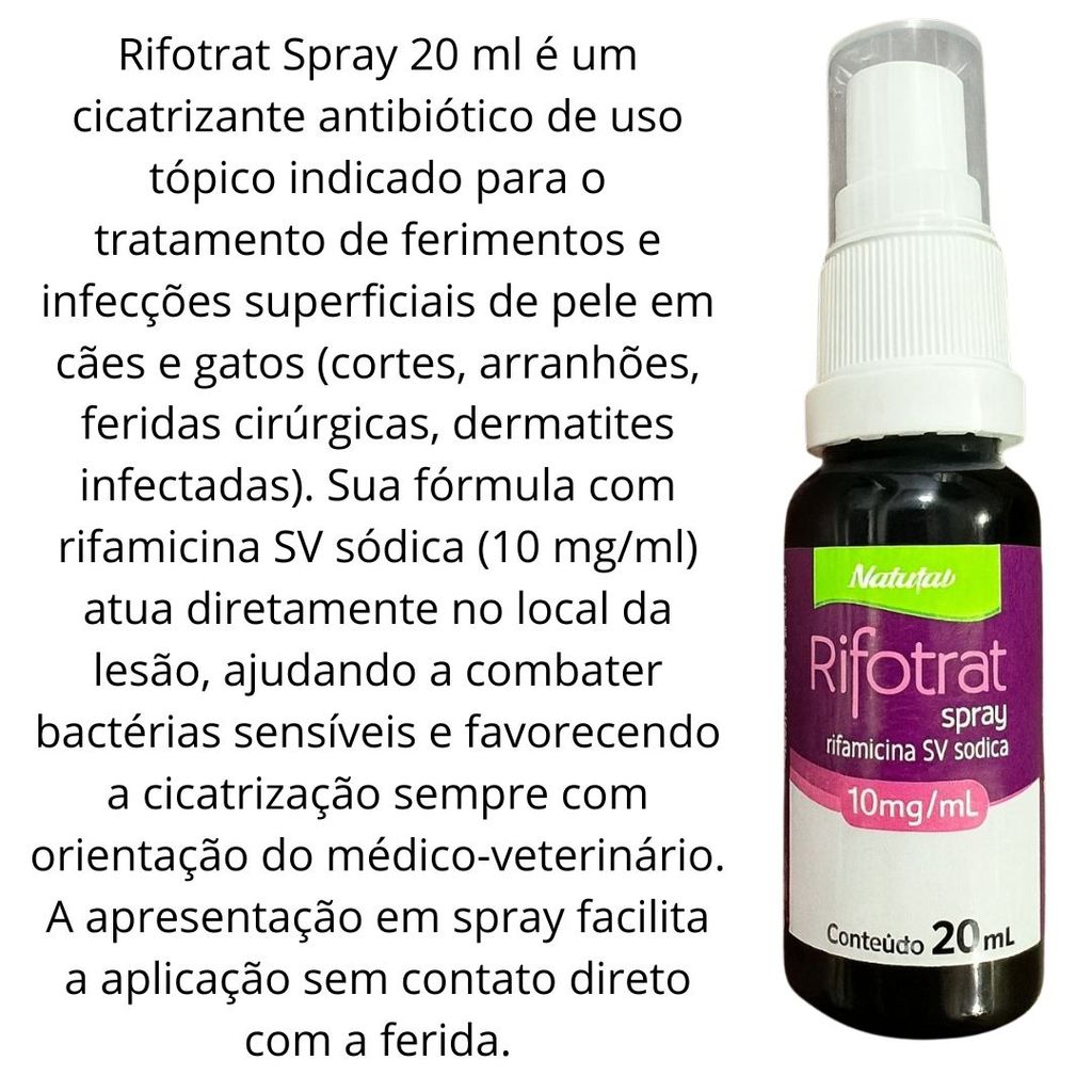 Kit 50un Rifocina Rifotrat Spray Cicatrizante 20ml Naturalab | Shopee ...